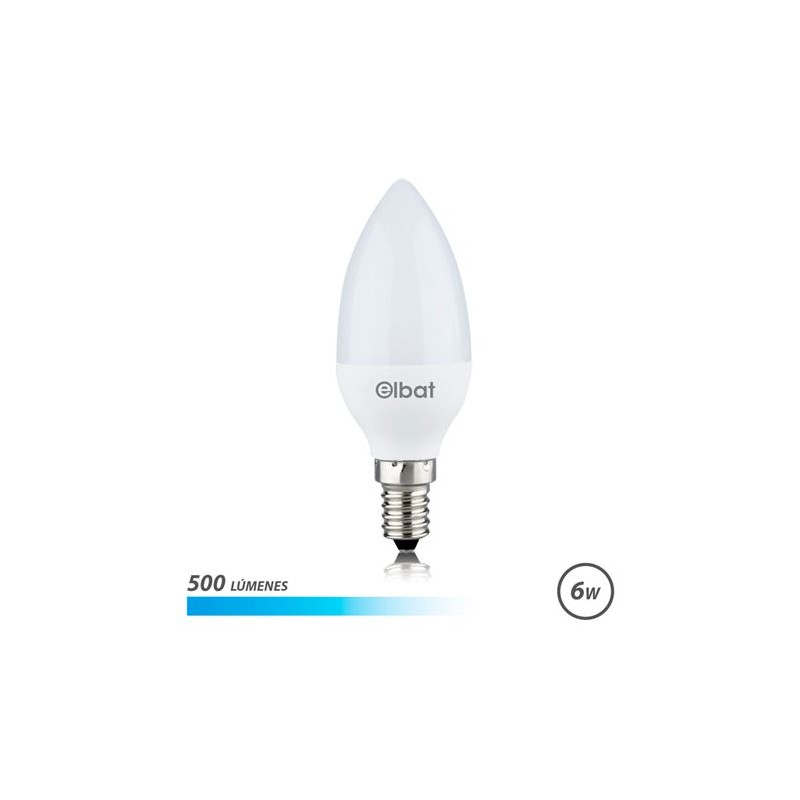 Elbat Bombilla LED C37 6W 500LM E14 Luz Fria - Ahorro de Energia ...